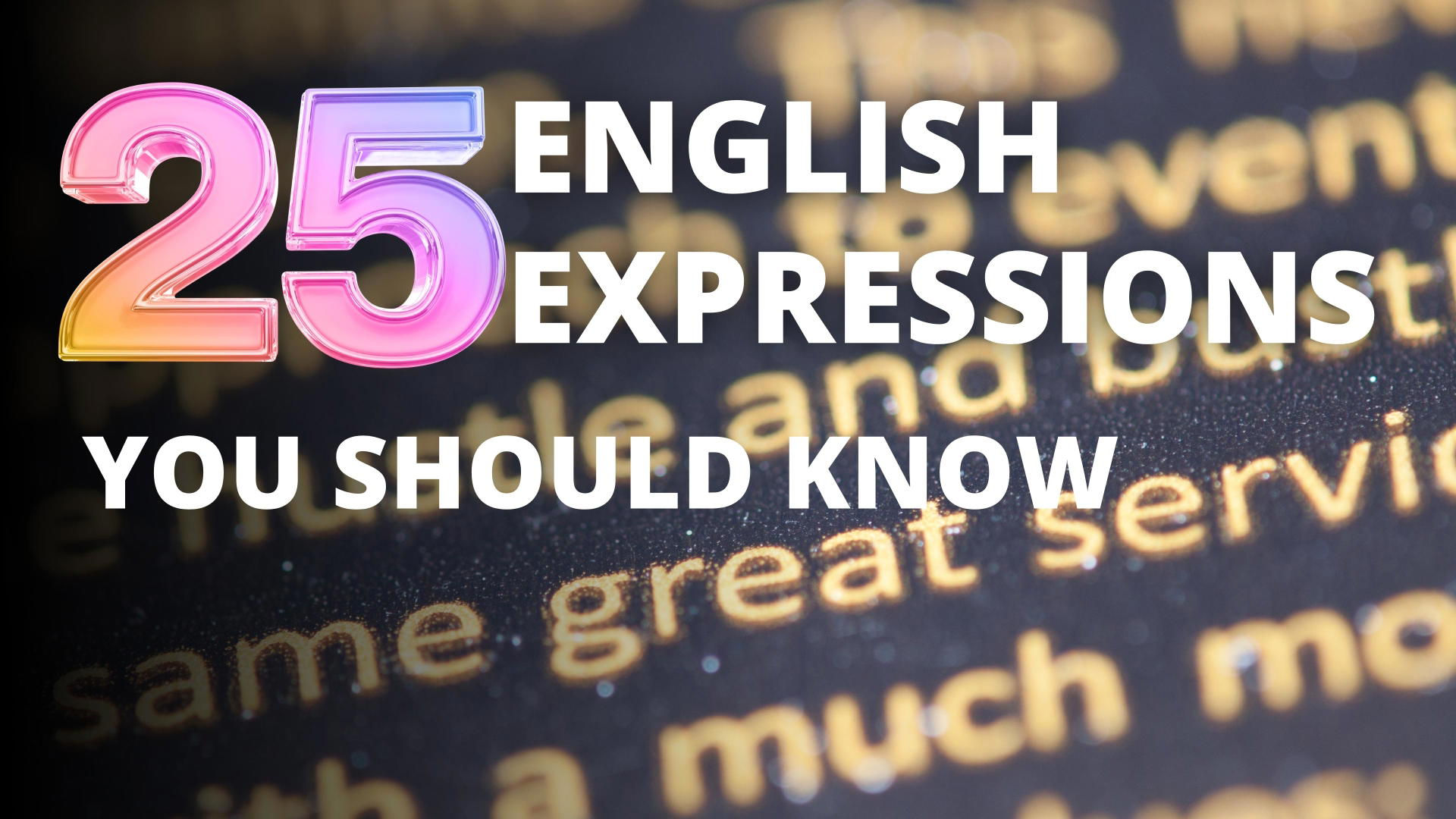 25 English Expressions You Should Know | IIENSTITU