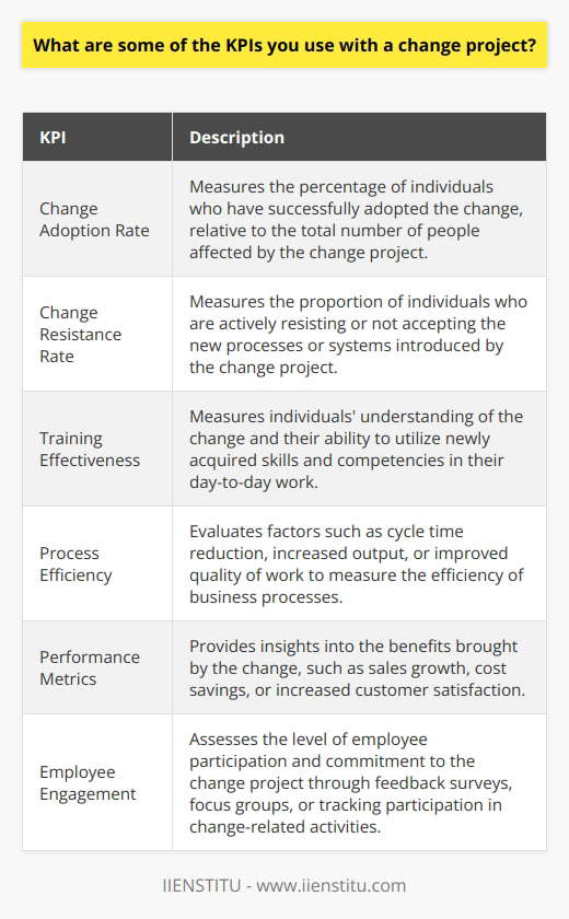 Maximizing Change with KPIs: Strategies &… | IIENSTITU